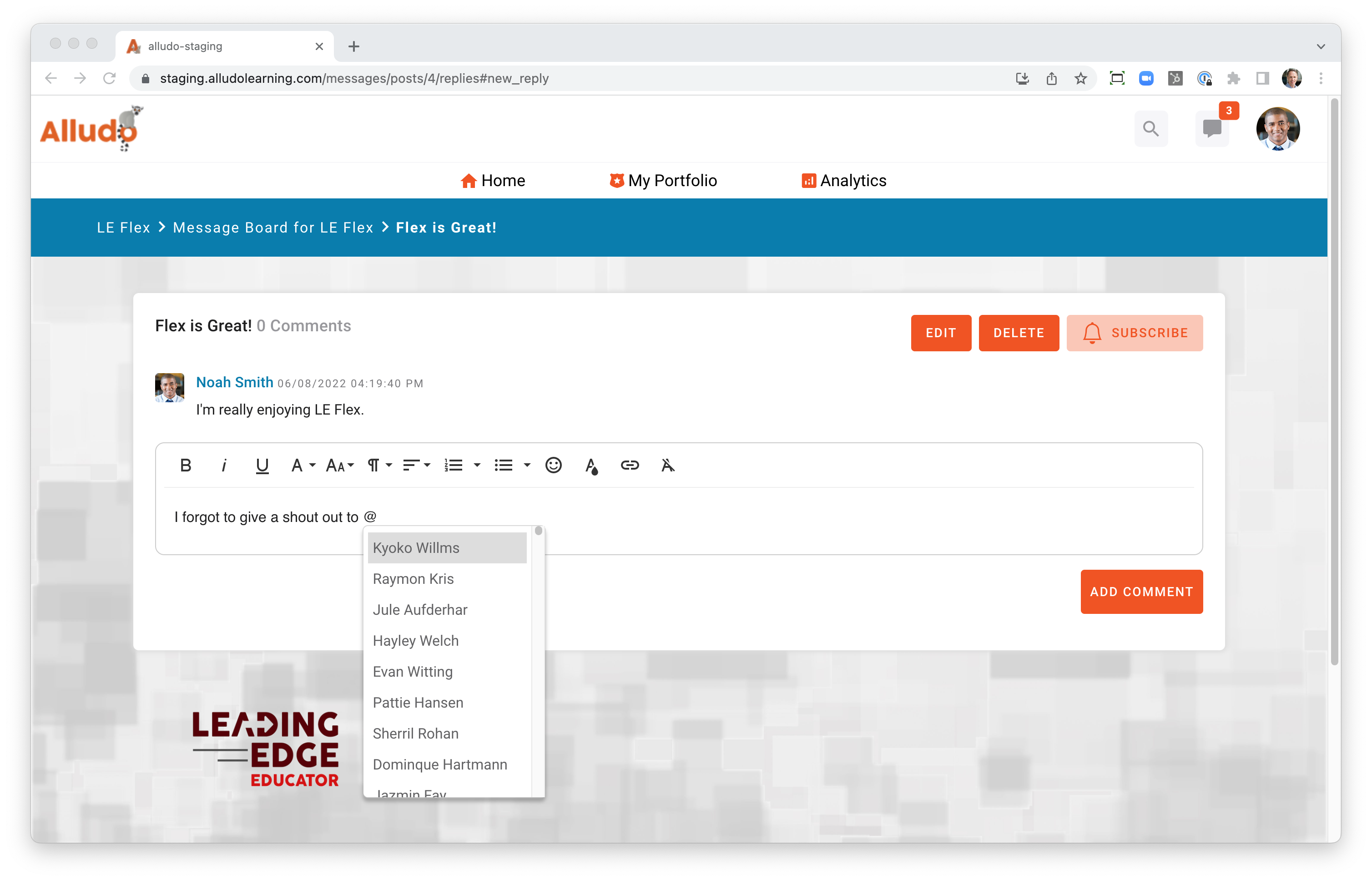 Alludo Message Boards